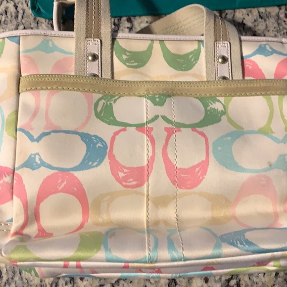 Coach | Bags | Coach Multicolored Handbag | Poshmark